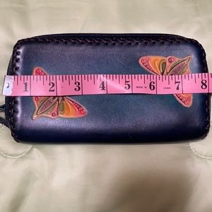 Bags | Leather Butterfly Wristlet Wallet | Poshmark